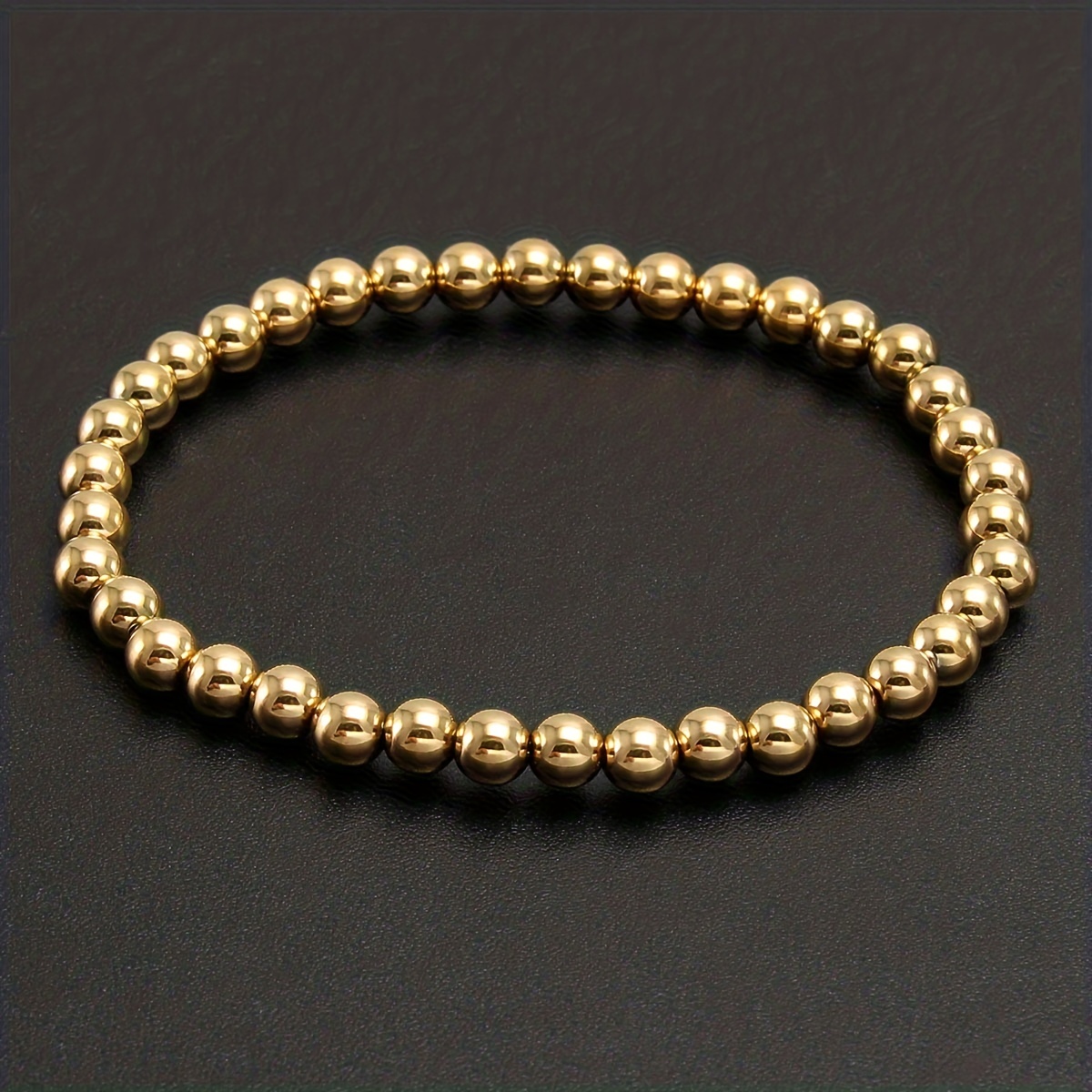 Golden Silvery Elastic Beaded Hand Jewelry Stainless Steel - Temu ...