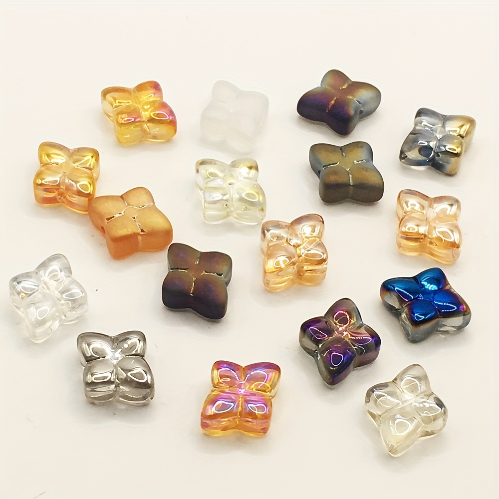 Mixed Color Transparent Electroplated Iridescent Flower - Temu Canada