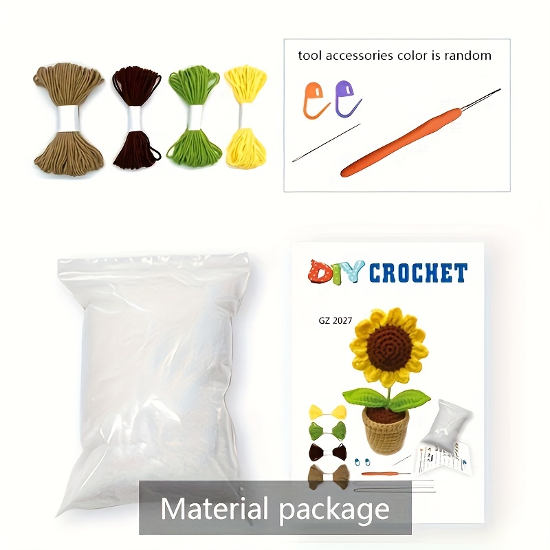 Woolen Woven Diy Material Bag Sunflower, Accessories, Handmade Artwork ...