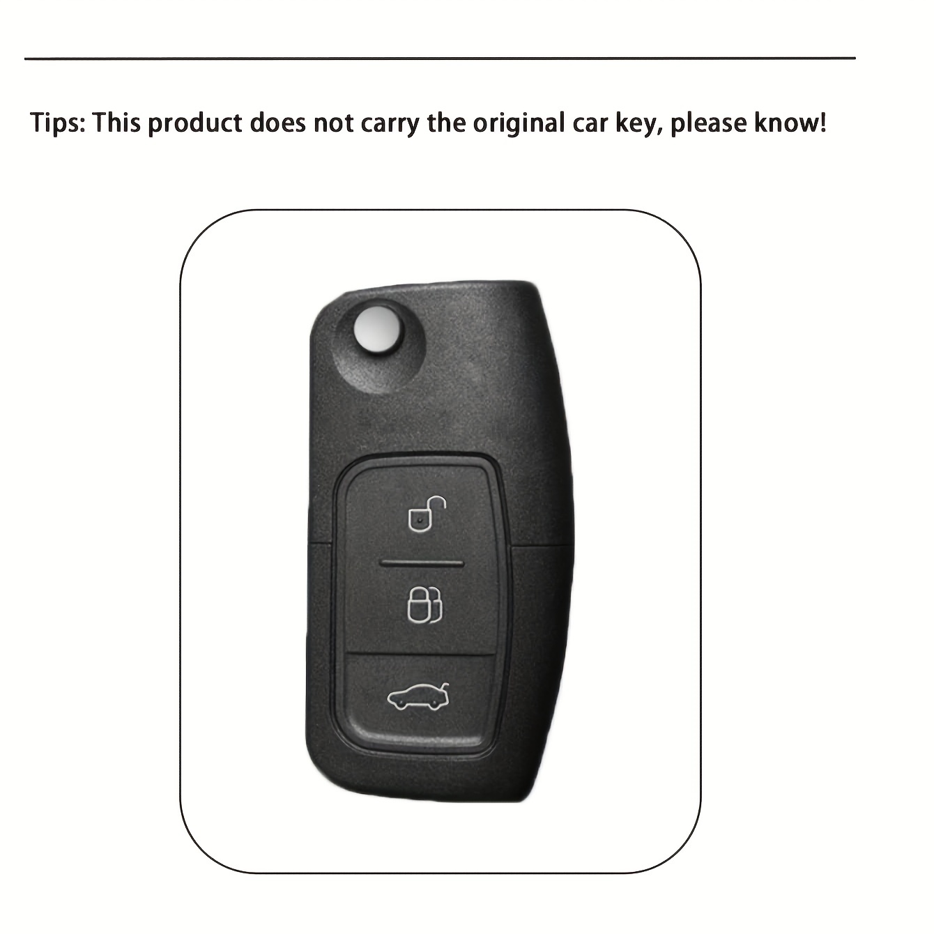 Ford Tpu Material Car Key Case Key Bag+ring Faux - Temu