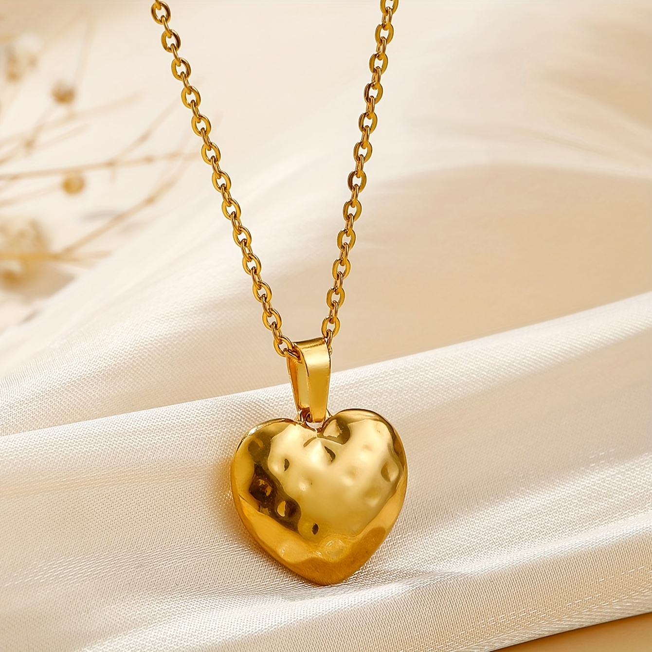 Exquisite Heart shaped Pendant Necklace Stylish 18k Gold - Temu United ...