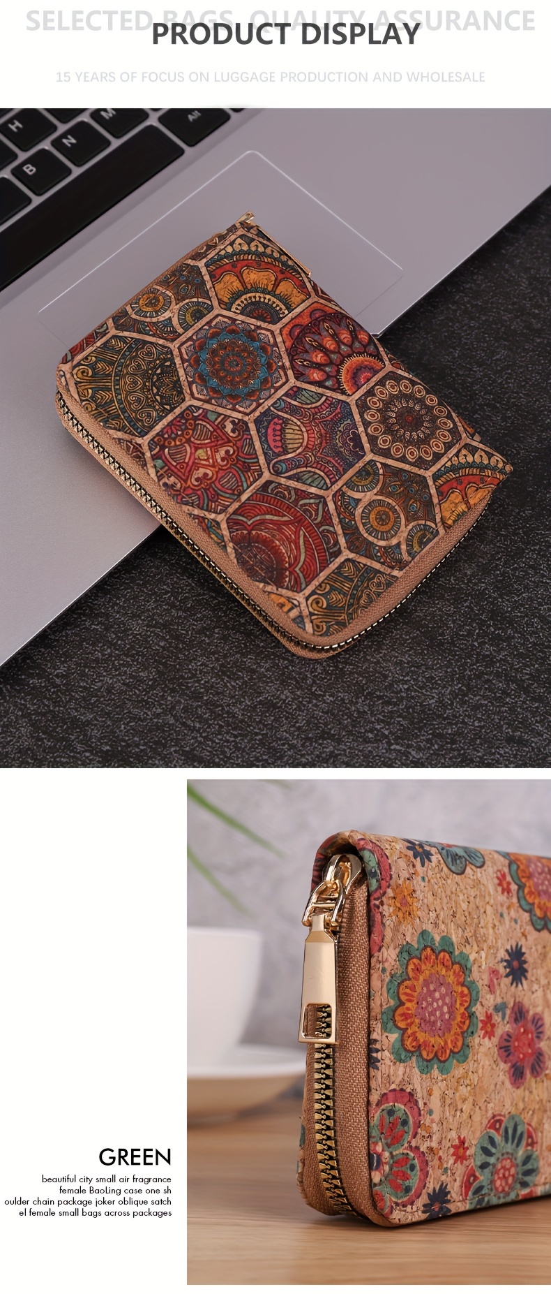 Bohemian Short Wallet Women Retro Floral Pattern Coin Purse - Temu