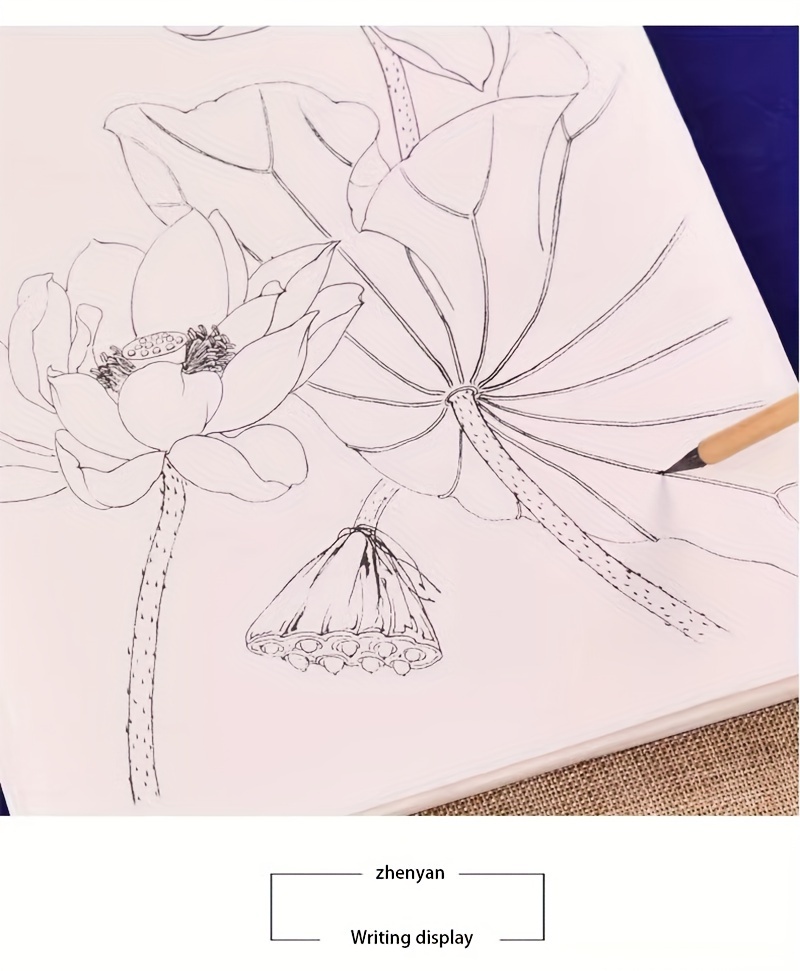 Zhenyan Mica Xuan Paper Lotus Flower Fine White Draft Lotus Flower ...