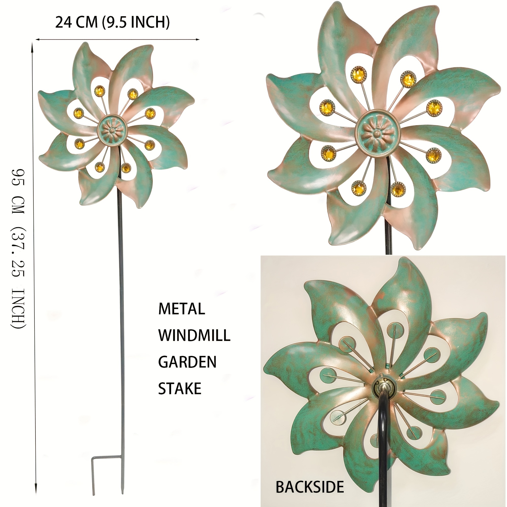 Wind Spinner Garden Stake Kinetic Wind Spinners Outdoor - Temu