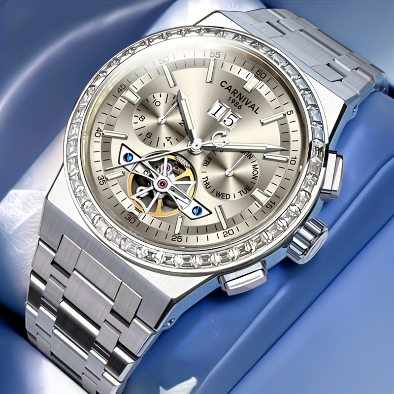 Carnival Fashion Skeleton Flywheel Watch Fashionable Waterproof ...