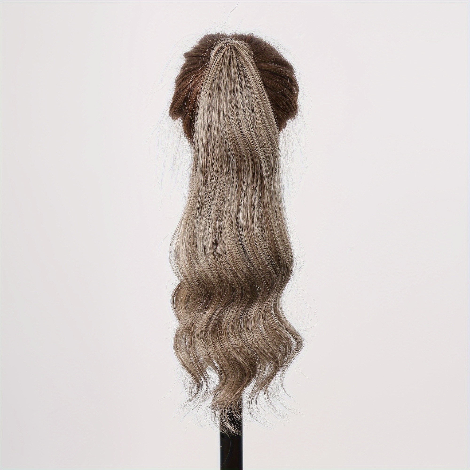 Long Wavy Ponytail Hair Strands Stretch Women's Curly - Temu Australia