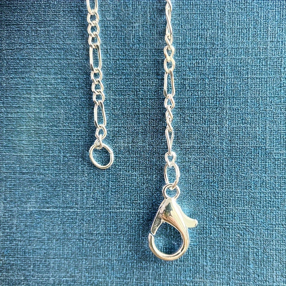 Silver Plated O Shape Chain Necklace Diy Jewelry Making - Temu Ireland