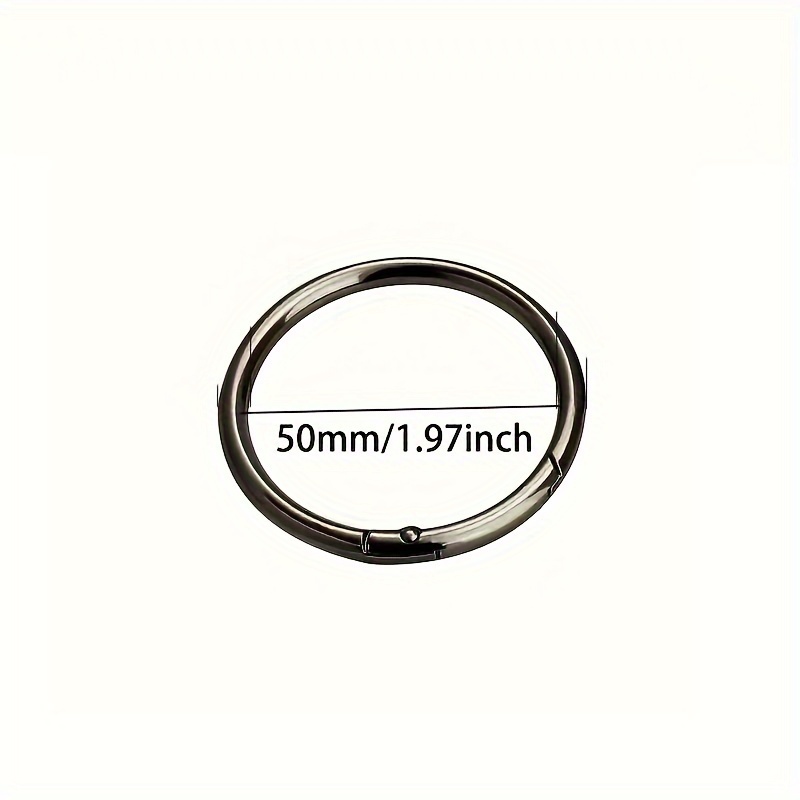 Zinc Alloy Spring Buckle Round Buckle Metal Spring Ring Open - Temu ...