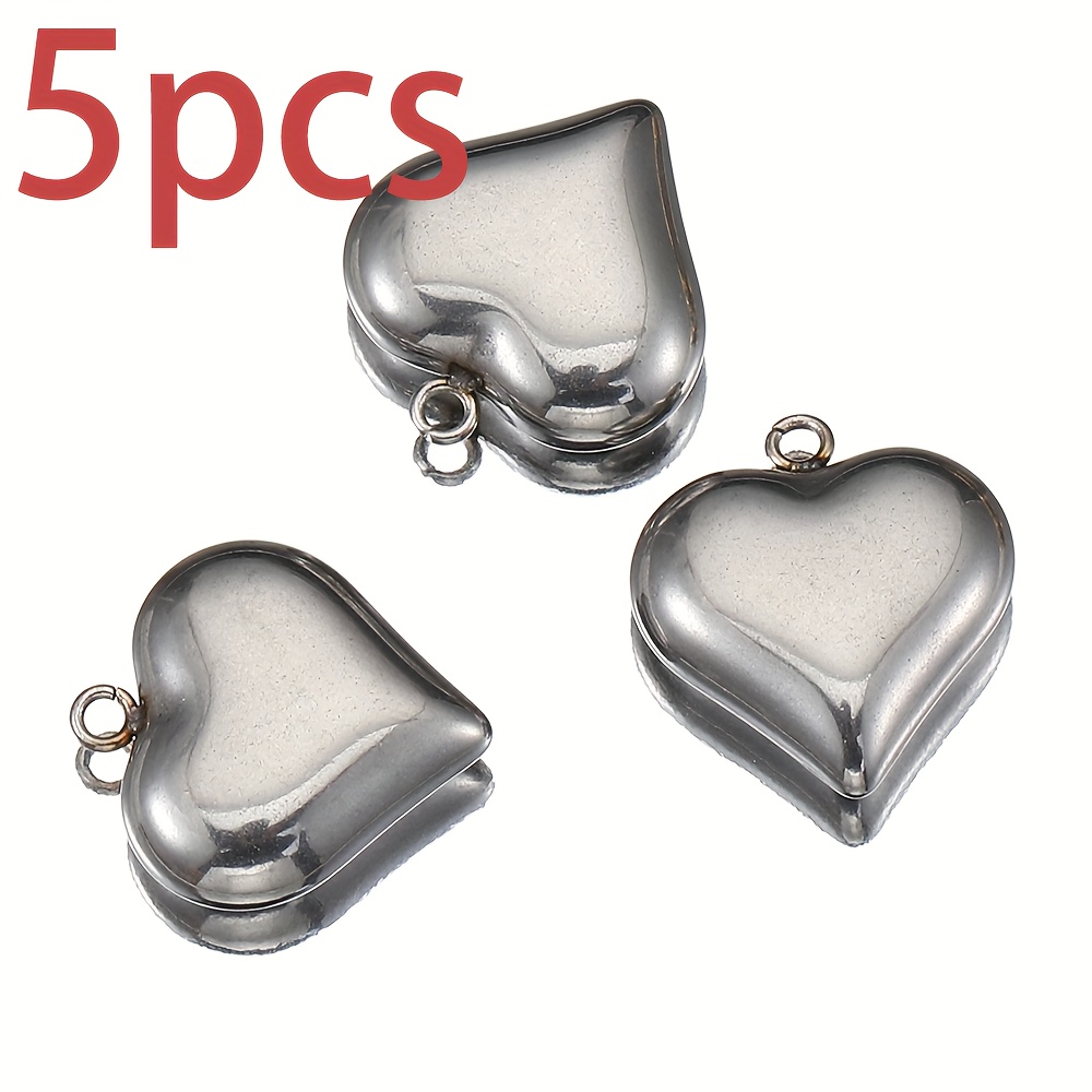 Stainless Steel 3d Love Pendants Solid Peach Heart Pendant - Temu Denmark