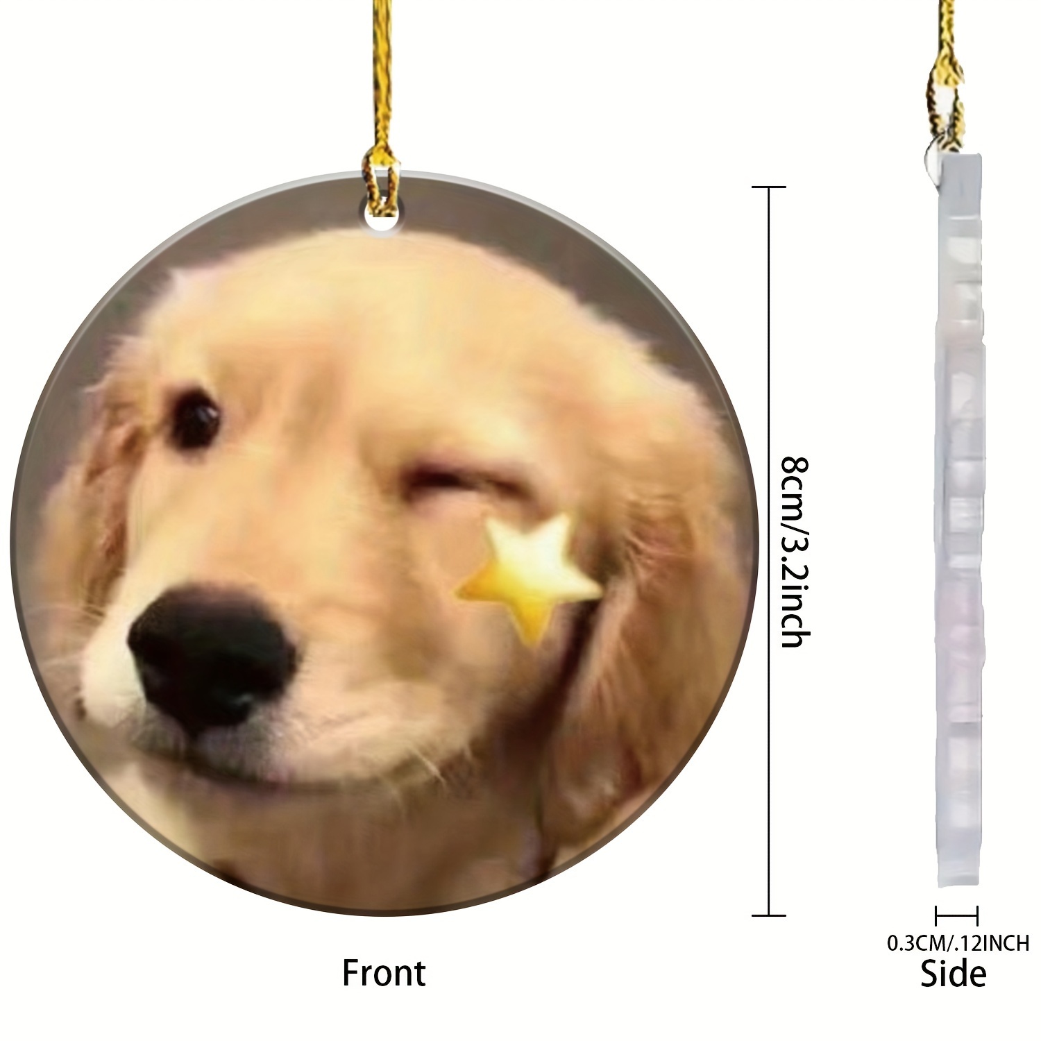 Cute Dog 2d Flat Acrylic Pendant Car Rear View Mirror - Temu New Zealand