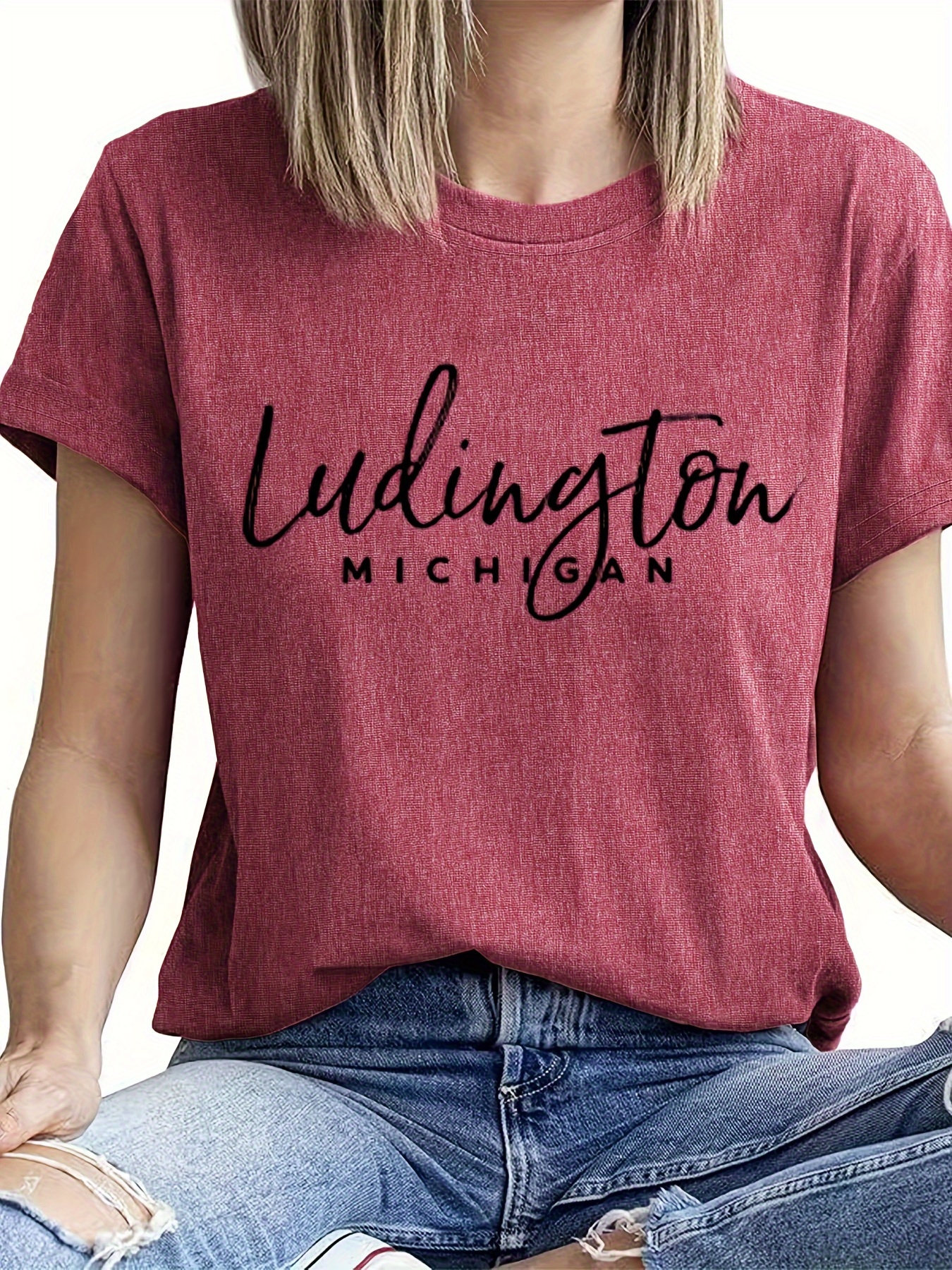 Graphic Print Crew Neck T shirt Casual Short Sleeve Top - Temu Canada