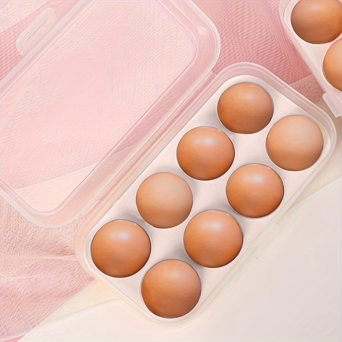 8 compartment Transparent Refrigerator Egg - Temu