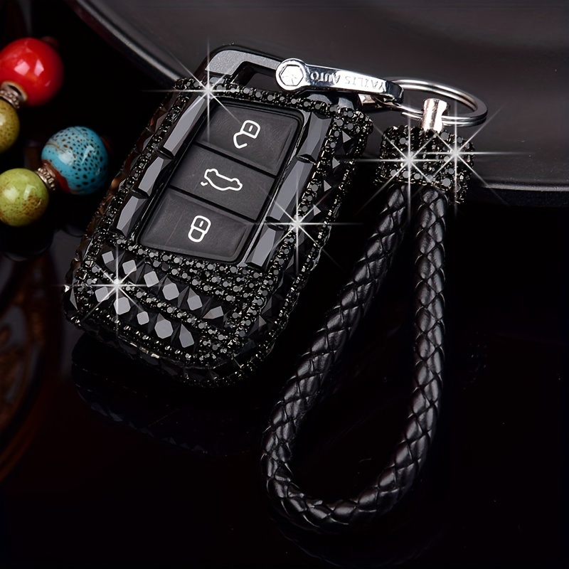 Fashion Bling Rhinestone Car Key Fob Cover For Vw - Temu New Zealand