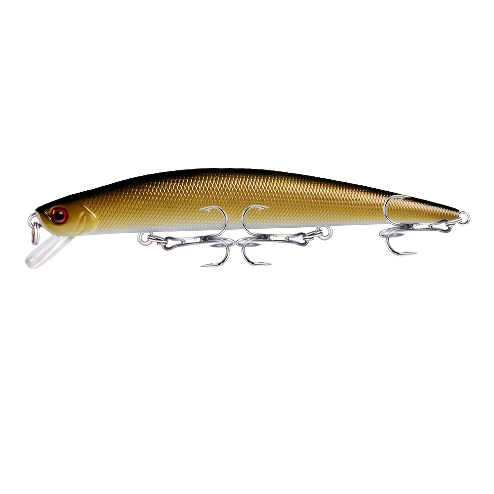 Minnow Fishing Lure Sinking Artificial Hard Bait 3 Hook - Temu New Zealand