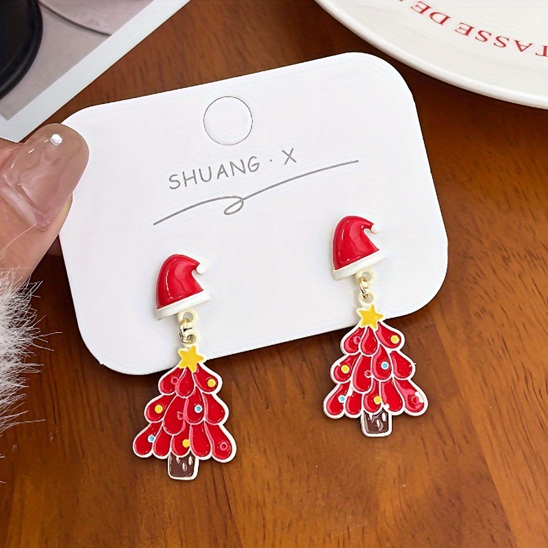 Christmas Series Ear Jewelry Santa Claus Christmas Tree - Temu United ...