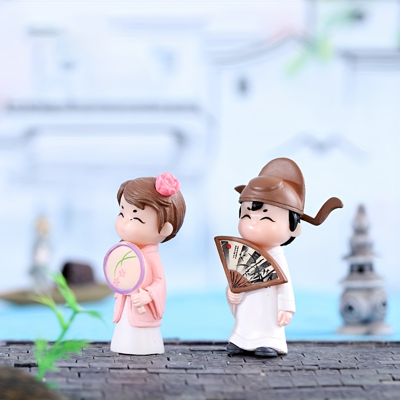 Couple Statues Miniatures Home Micro Landscape Plant Pots - Temu