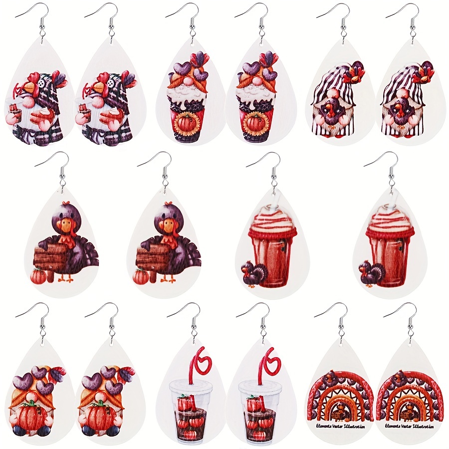 Fall Autumn Thanksgiving Day Ear Jewelry Pumpkin Gnome - Temu Canada