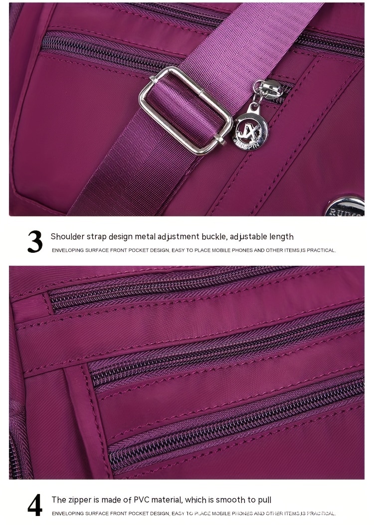 Multi Layer Crossbody Bag Fashion Nylon Shoulder Bag Women's - Temu