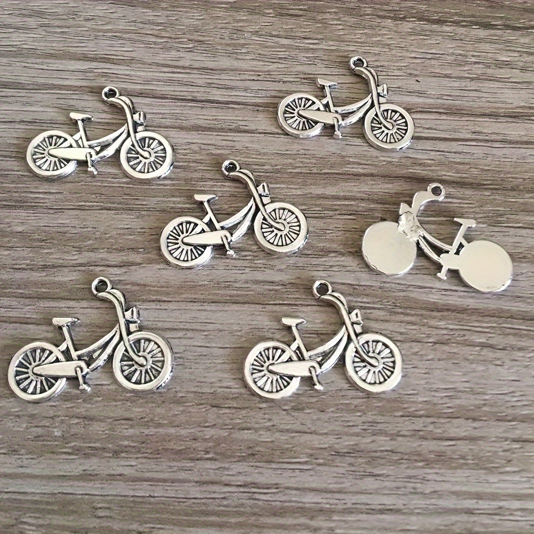 Antique Silver Transport Bicycle Model Pendant Alloy Cycle - Temu ...