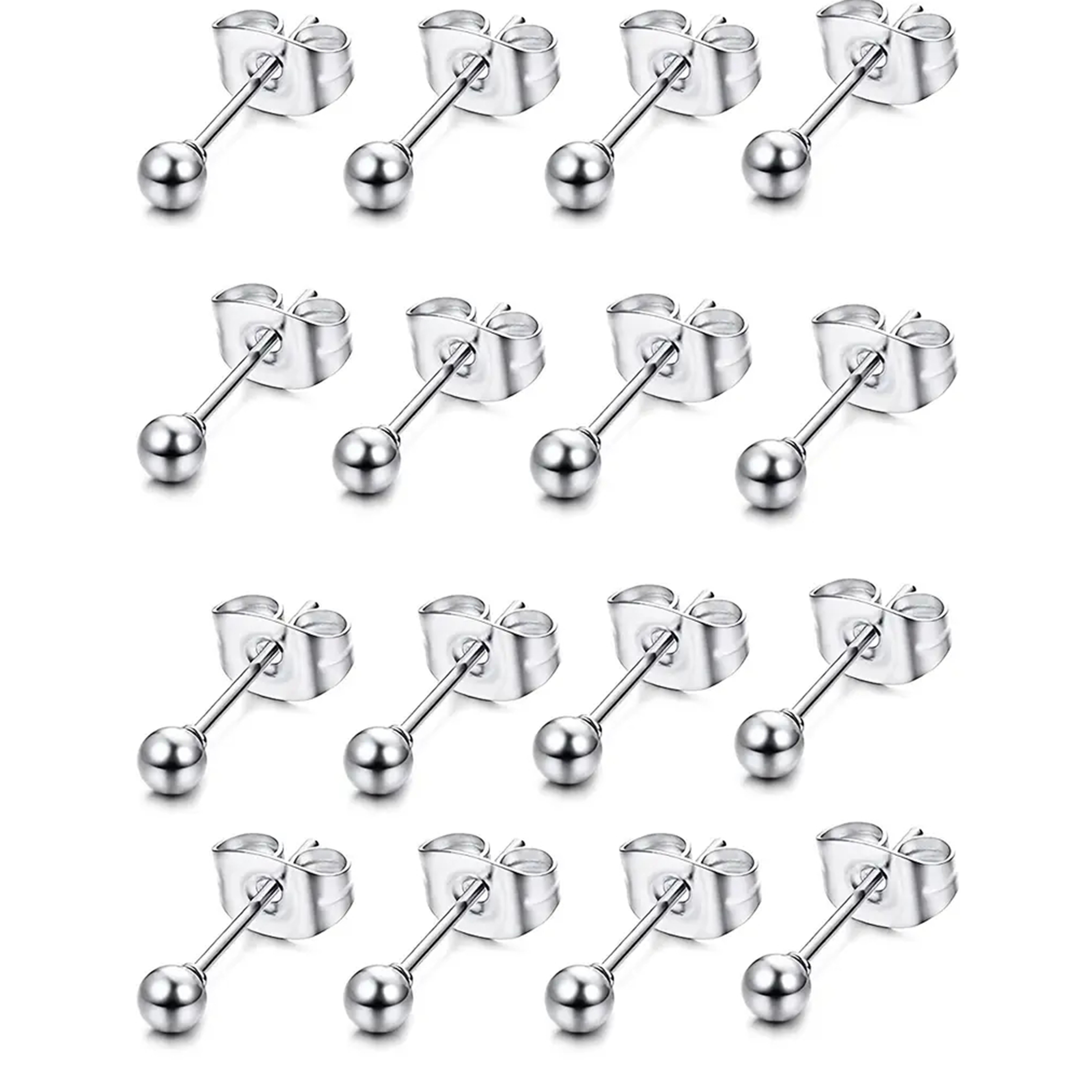 Stainless Steel Cartilage Studs Earrings Small Ball Shiny - Temu Ireland