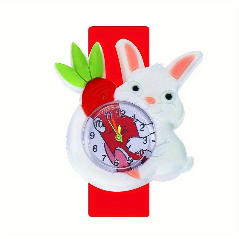 Kids Cute Girl Cartoon Rabbit Watches Learning Time Puzzle - Temu Australia