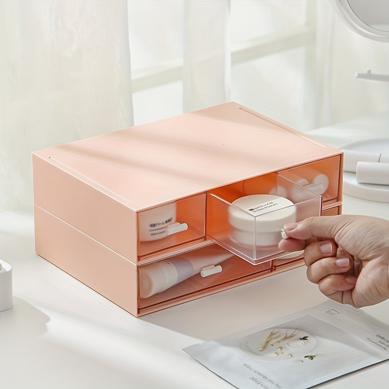 Multi grid Desktop Transparent Storage Box Drawer Type - Temu