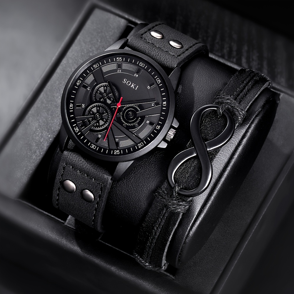 Ensemble De Bijoux Comprenant Une Montre À Quartz Décontractée Avec ...