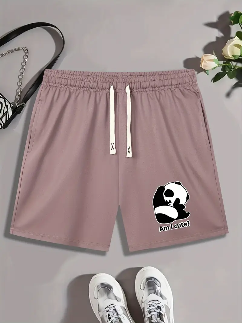 Print Shorts Mens Comfy Loose Drawstring Shorts Men Temu Ireland