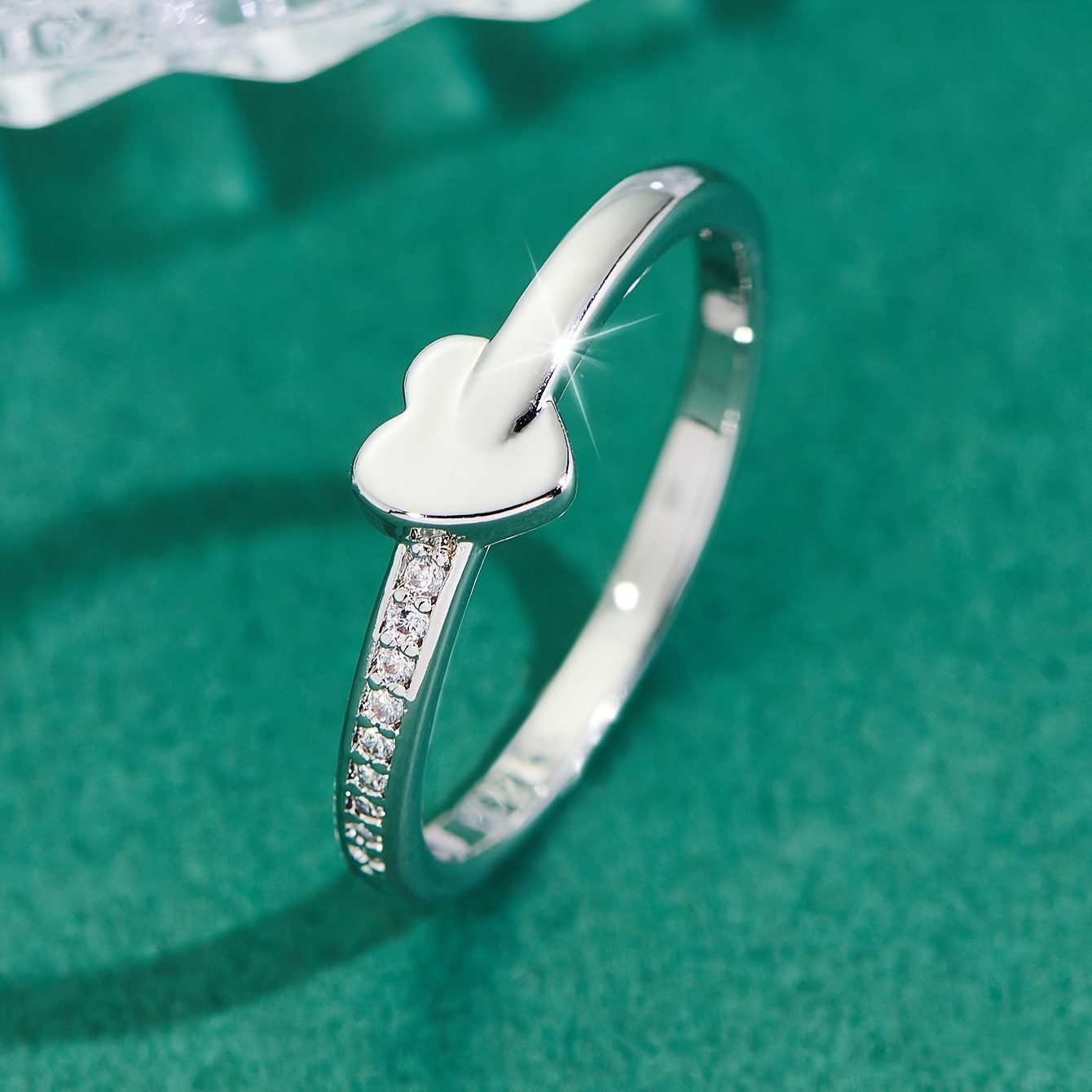 Fashionable And Simple Creative Heart Pattern Trendy Ring - Temu Ireland
