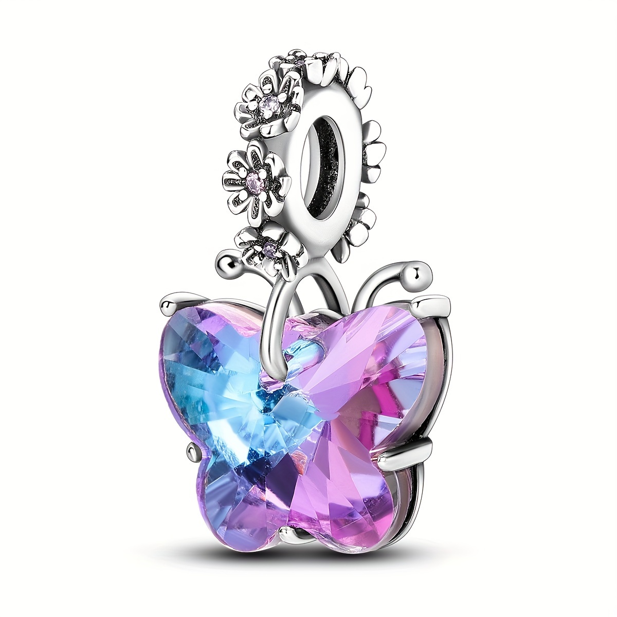 2024 Spring New Dangle Charm 925 Silver Plated Glass - Temu United Kingdom