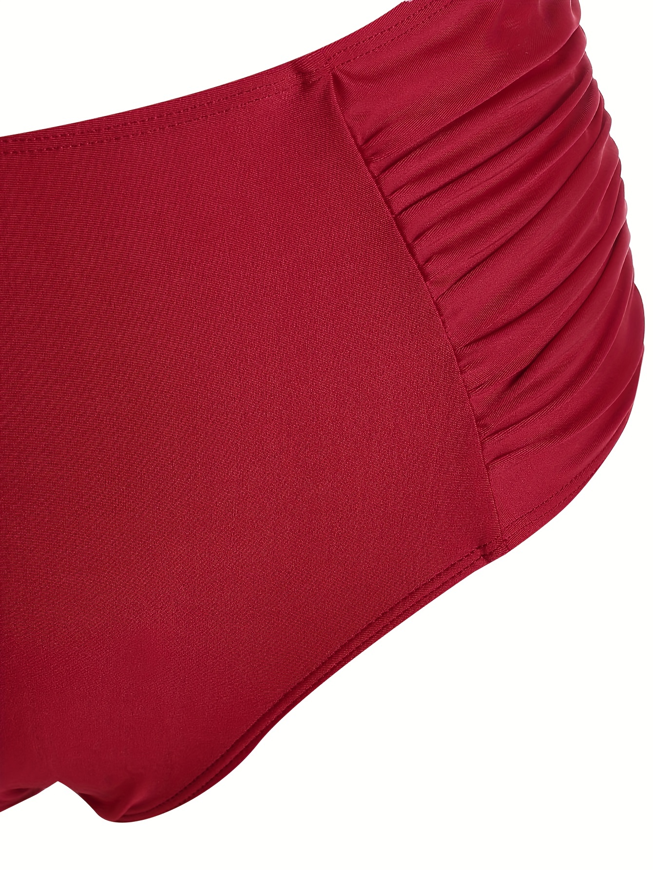 Tie Shoulder Strawberry Print Ruched Cute Tankini Ruffle Hem - Temu Canada