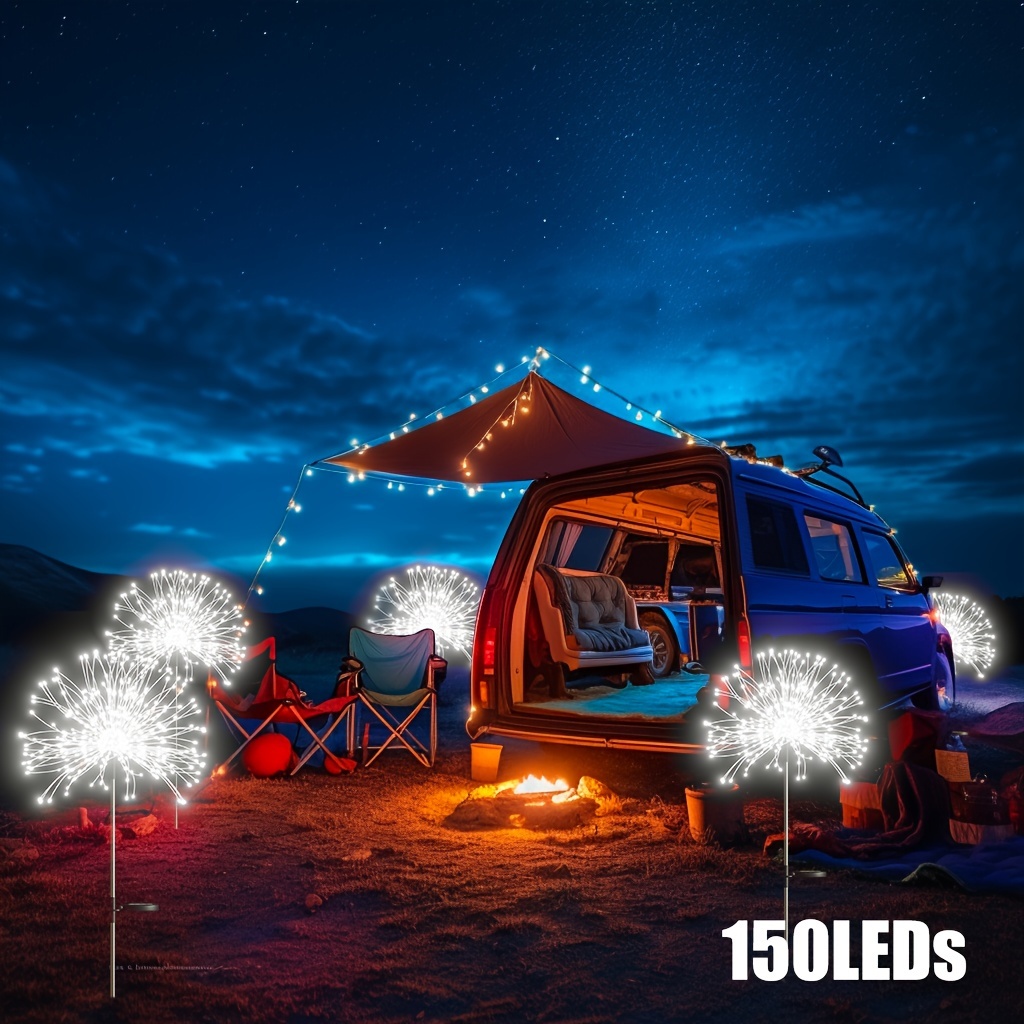 Solar Outdoor Fireworks Lights Gardens Terraces Courtyards - Temu ...