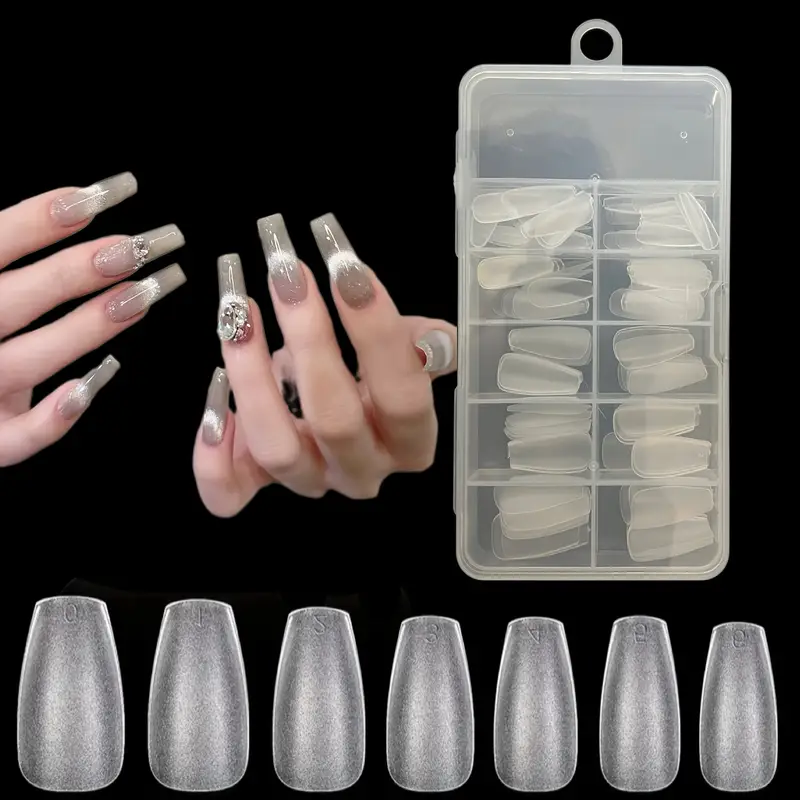 Medium Long Square Nails Matte Transparent False Nails - Temu Australia Medium Long Square Nails Matte Transparent False Nails - Temu Australia