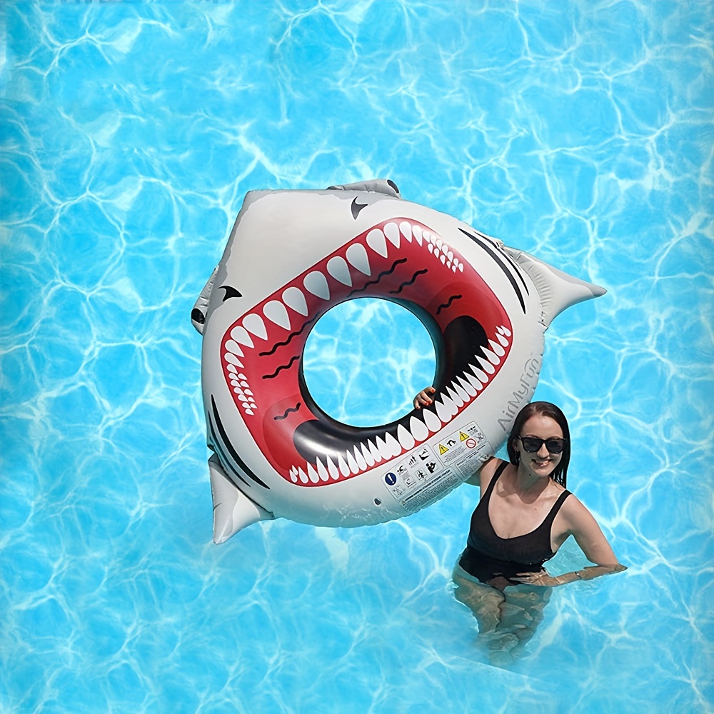 Summer Pvc Beach Party Shark Swimming Rings Pool Float Tube Water Ring ...