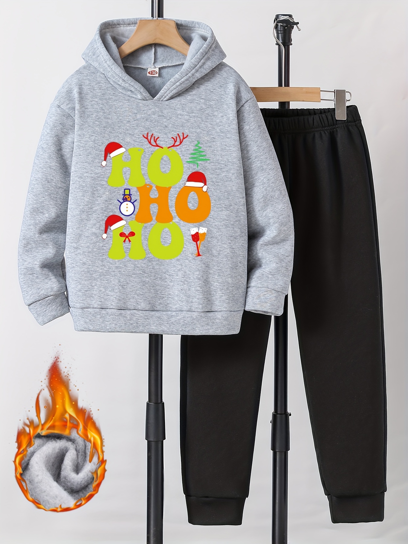 Chicos Moda Invierno Capucha 2 Piezas Sudadera Pantalones - Temu Mexico