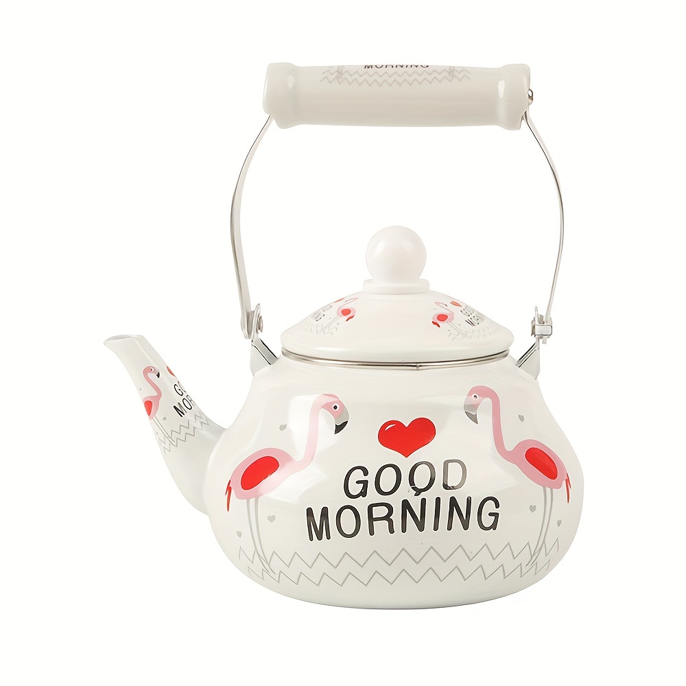 Pear Shaped Pot (flamingo) Enamel Boiled Water Pot Tea Pot - Temu ...