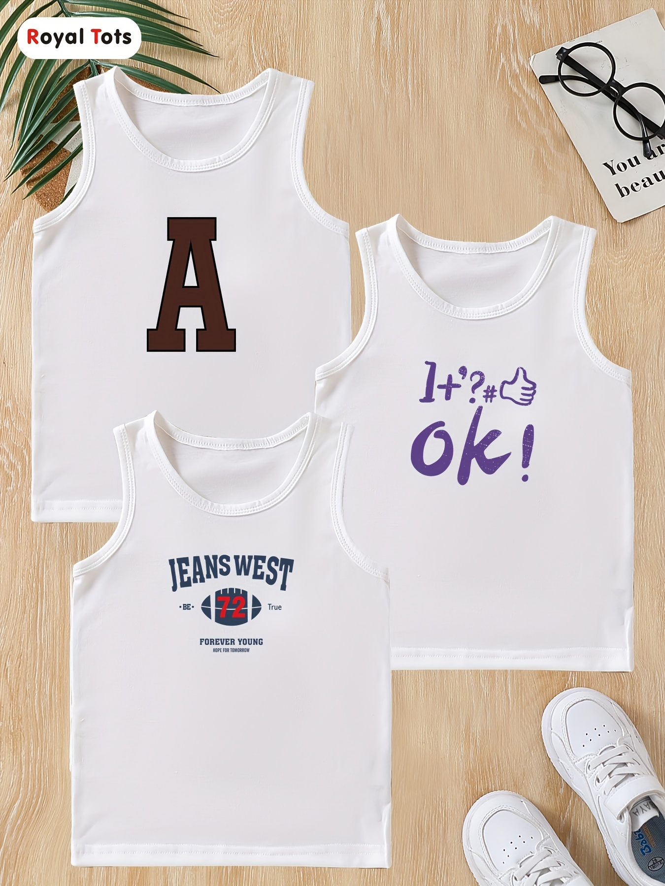 Toddler Kid Boys Cartoon Pattern Tank Top Sleeveless Crew - Temu South ...