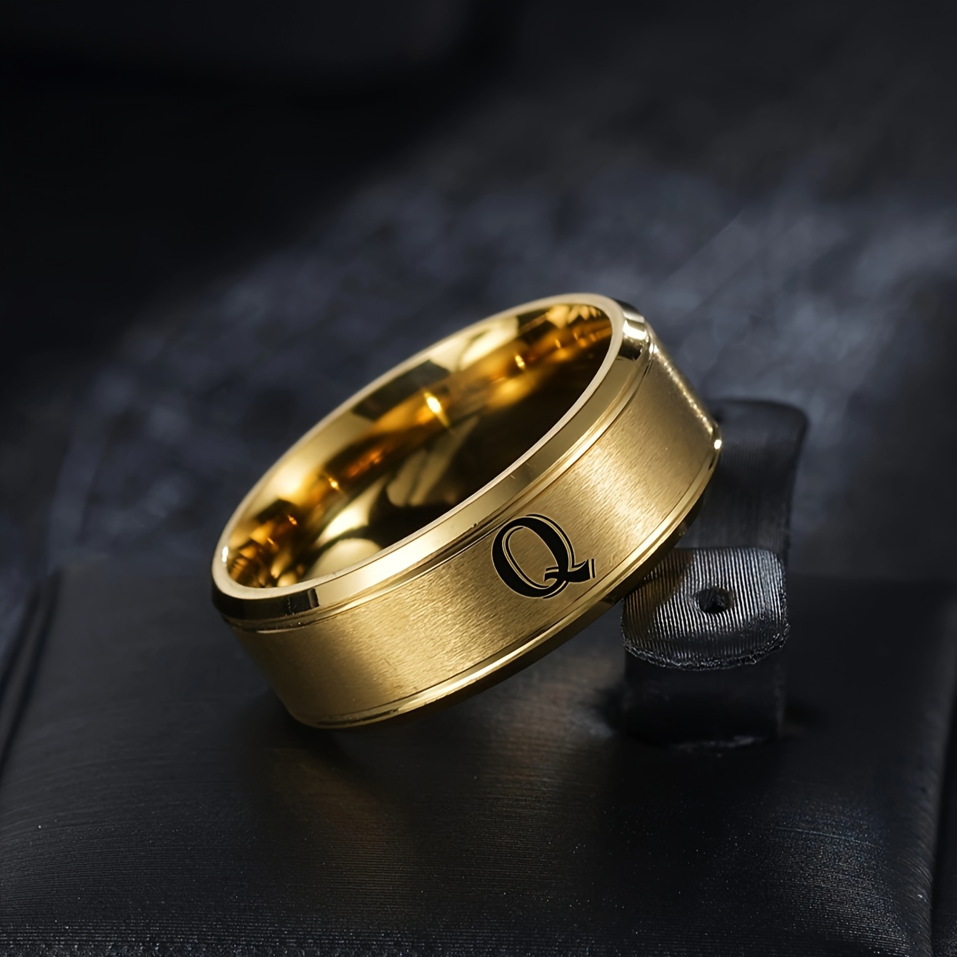 Fashion match 26 English Letters Ring Double Beveled Edge - Temu United ...