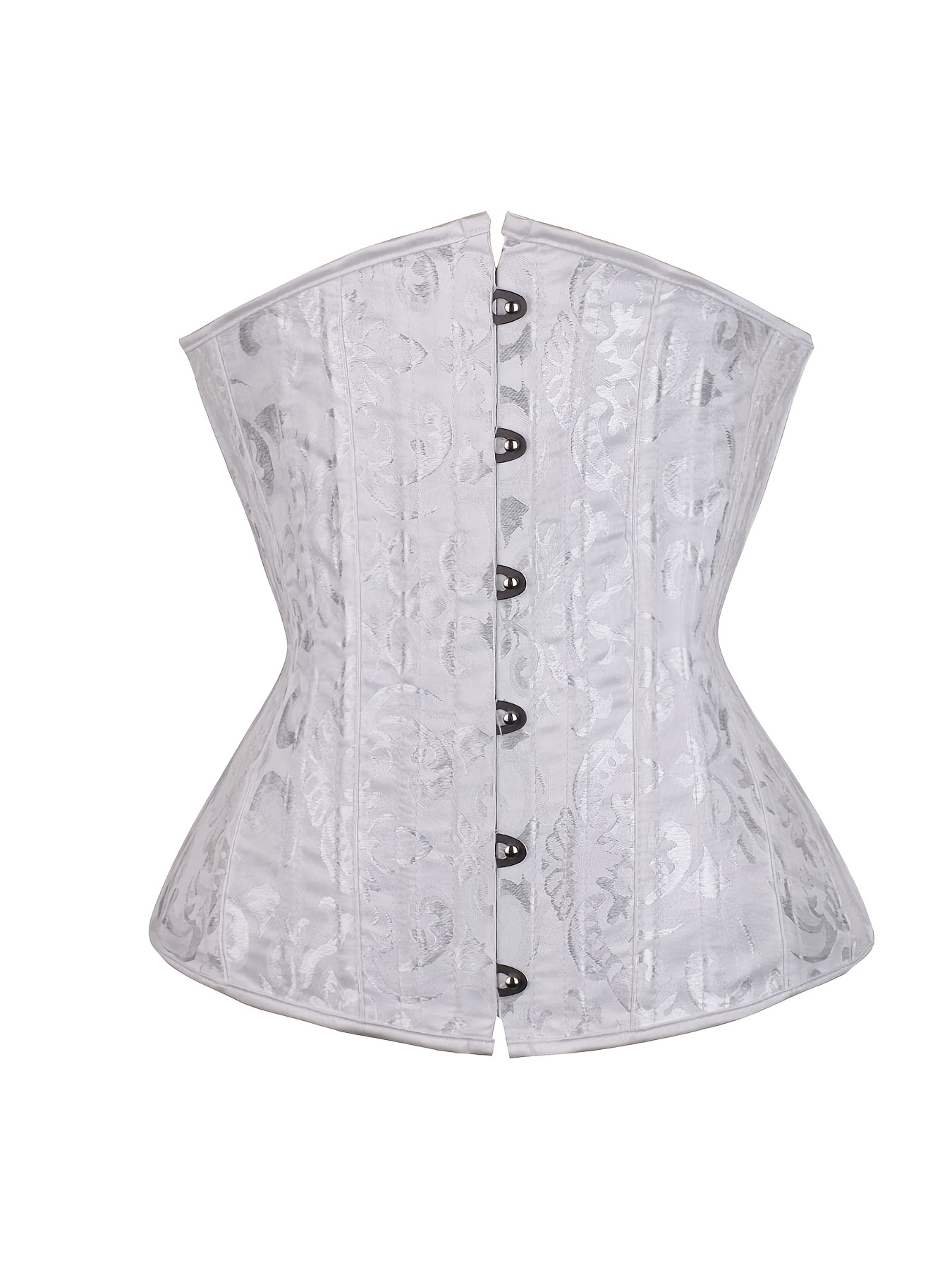 Womens Sexy Satin Floral Boned Overbust Corset Top Lace Up - Temu New ...