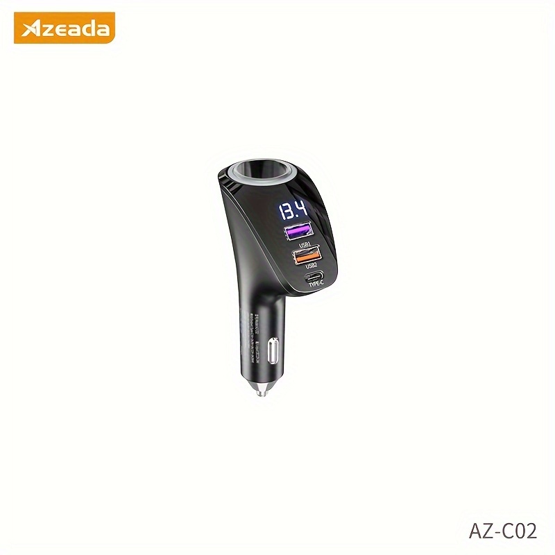 자동 소켓 자동차 시가 라이터 분배기 어댑터 12v24v 110w 최대 분배기 라이터 5v 3a 출력 전력 2 Usb 1
