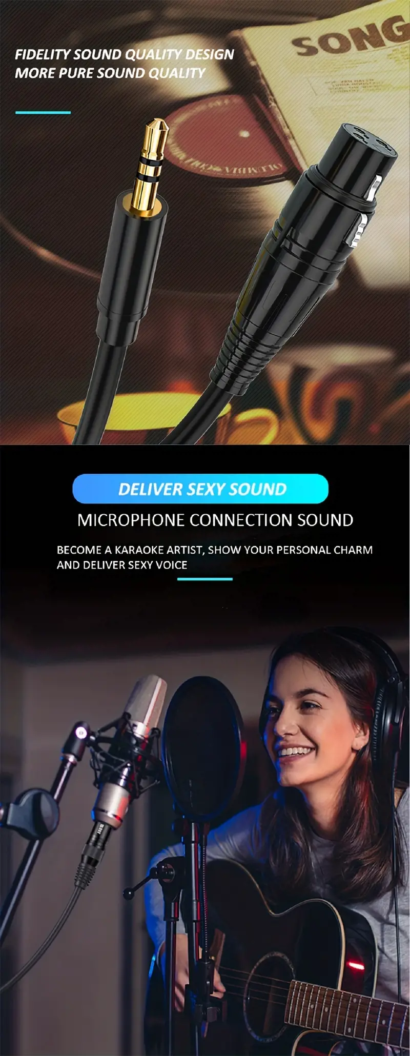 Xlr To 35mm 마이크 Aux 오디오 Hifi 케이블 35 잭 남성에서 Xlr 여성 마이크 코드 골든 도금 커넥터를위한