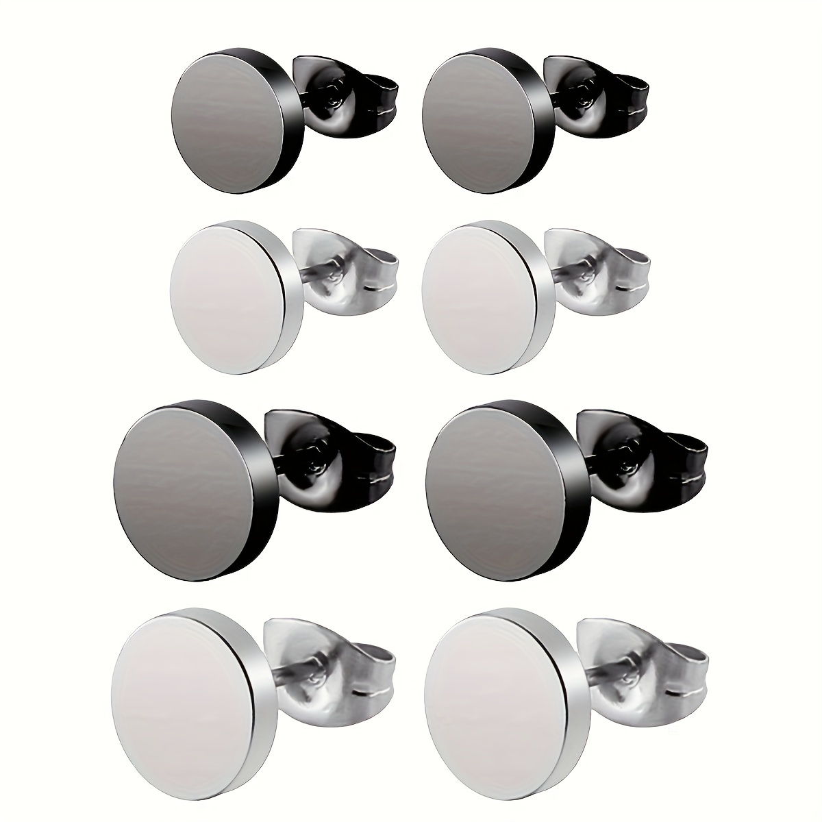 Stainless Steel Ear Studs For Men Daily Ear Jewelry - Temu United Kingdom