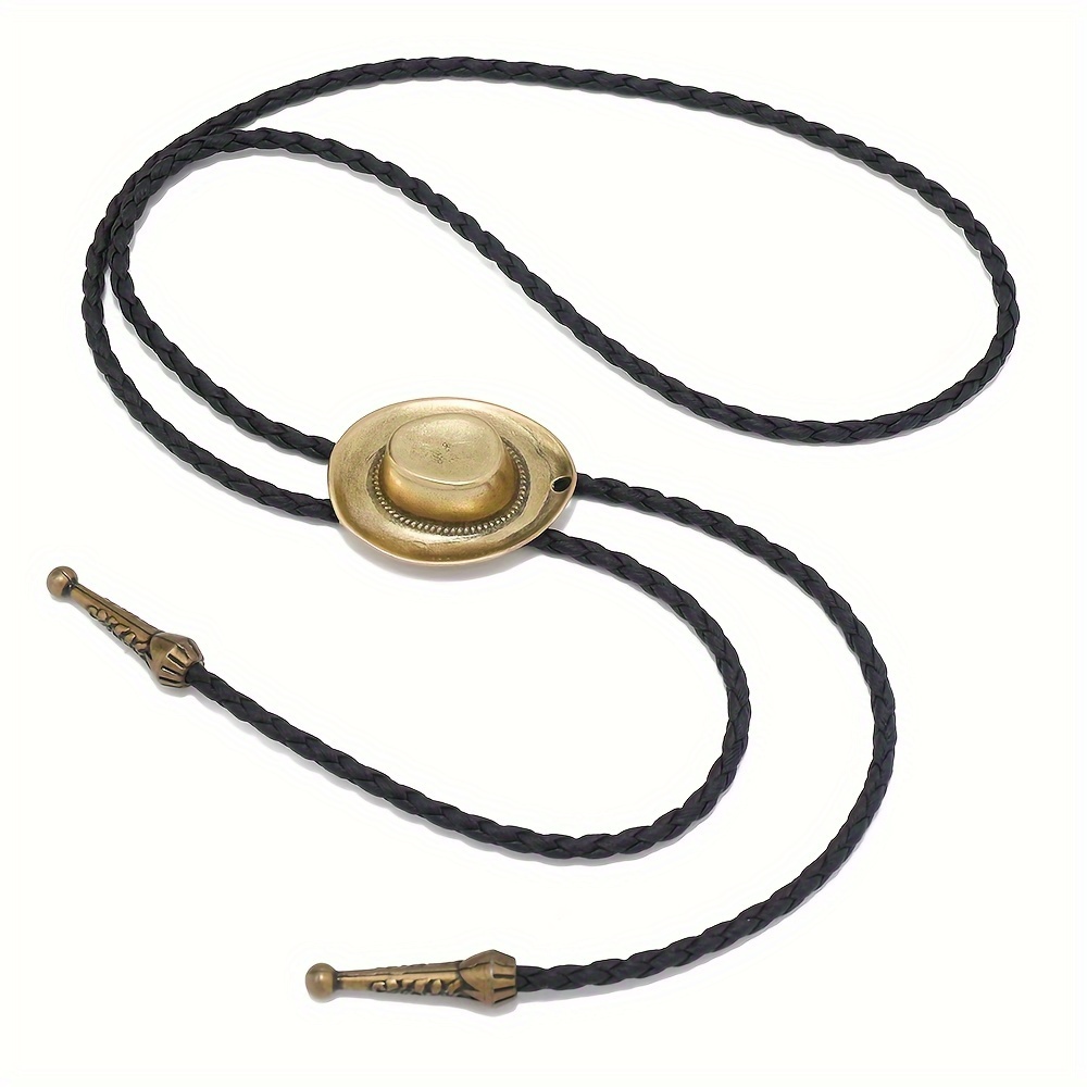 Men's Retro Western Cowboy Hat Alloy Pendant Men's Necklace - Temu ...