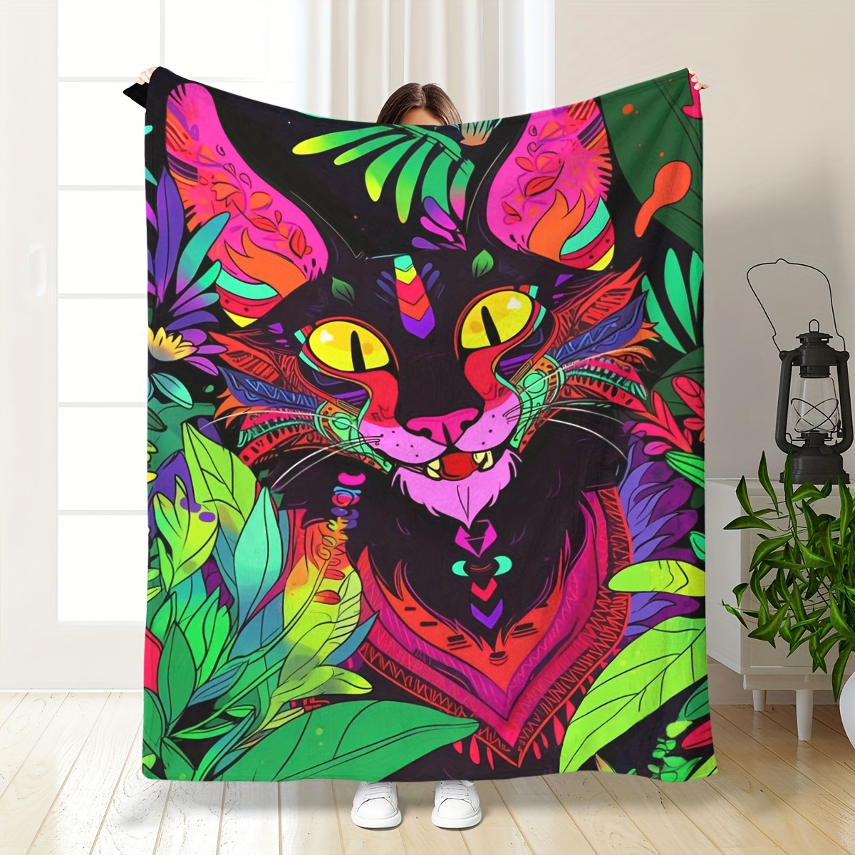 Printed Throw Blanket Flannel Blanket Soft Nap Blanket Sofa - Temu Canada