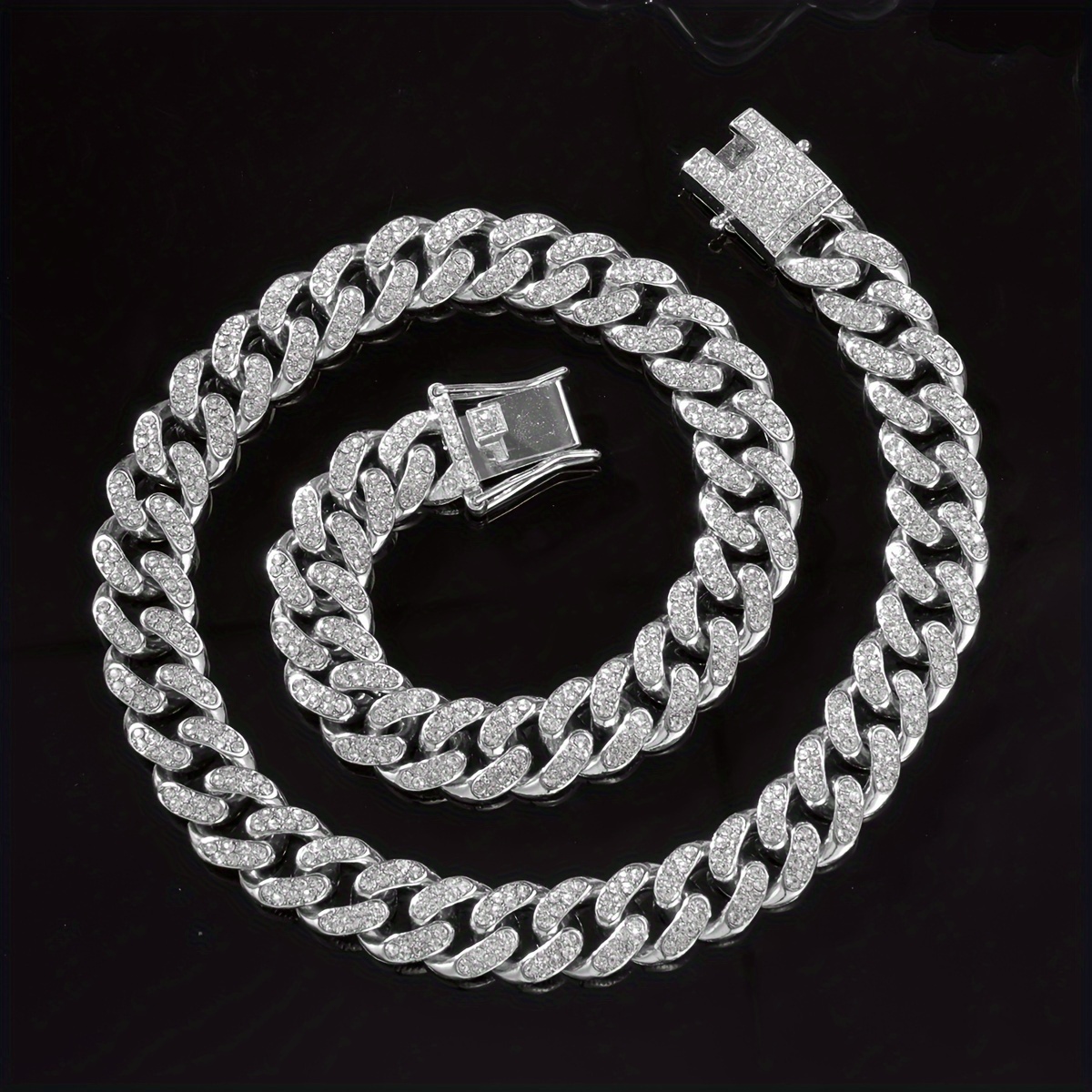Men's Cuban Link Chain Miami Cuban Necklace - Temu