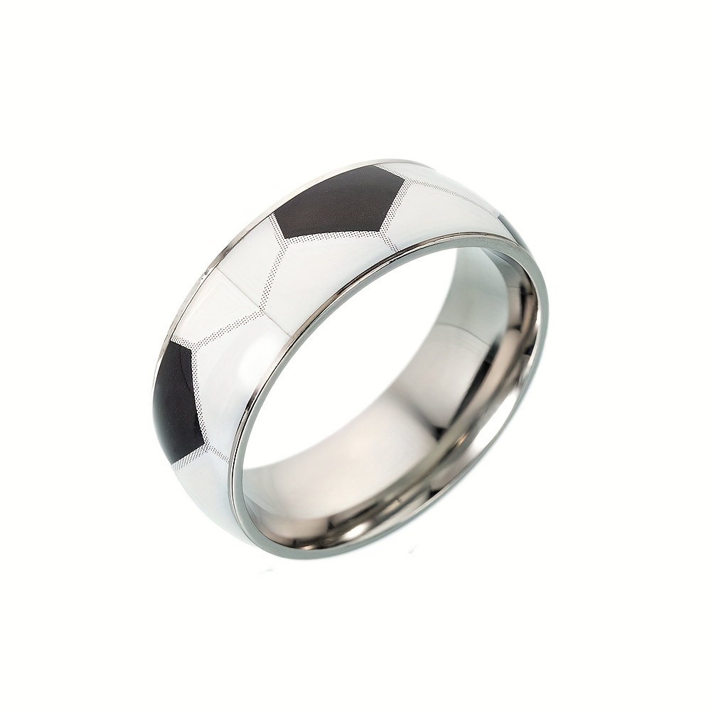 Football Basketball Baseball Rugby 201 Stainless Steel Ring - Temu ...