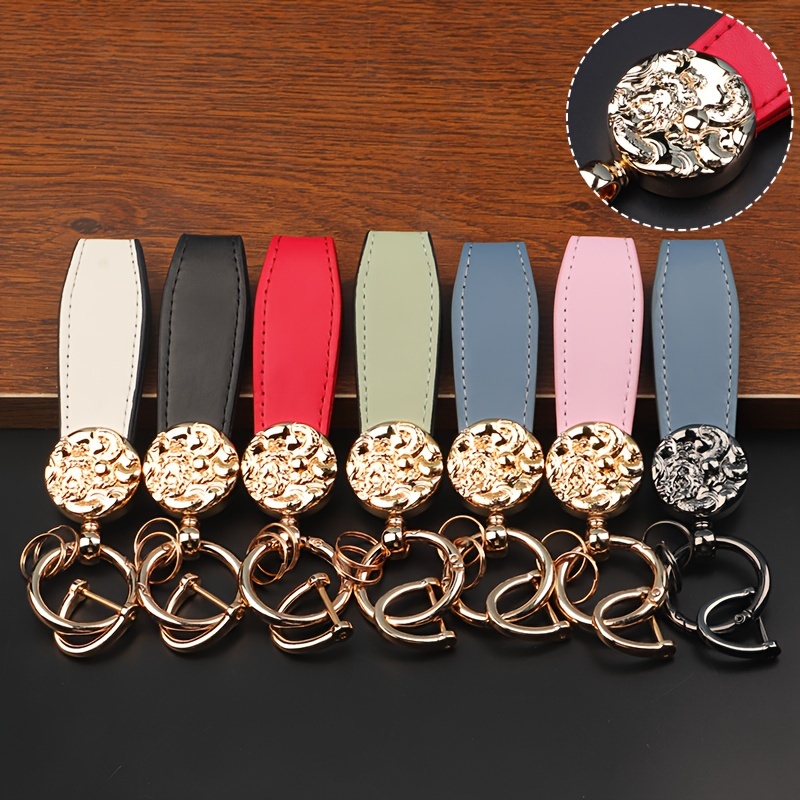 Dragon Year Pu Leather Keychain Men Car Key Bag Pendant - Jewelry ...