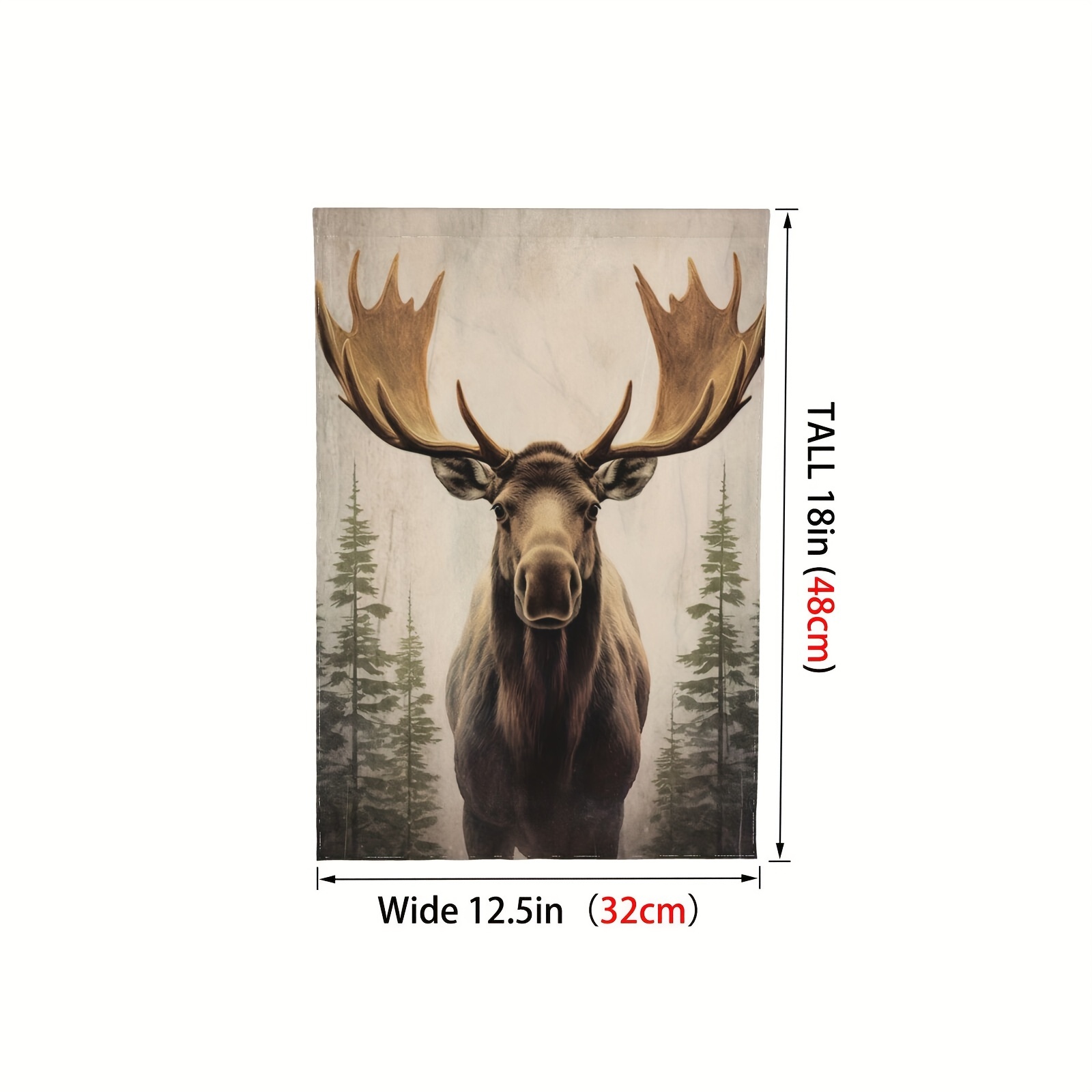 Moose Welcome House Flag Vertical Double Sided Moose Two Big - Temu