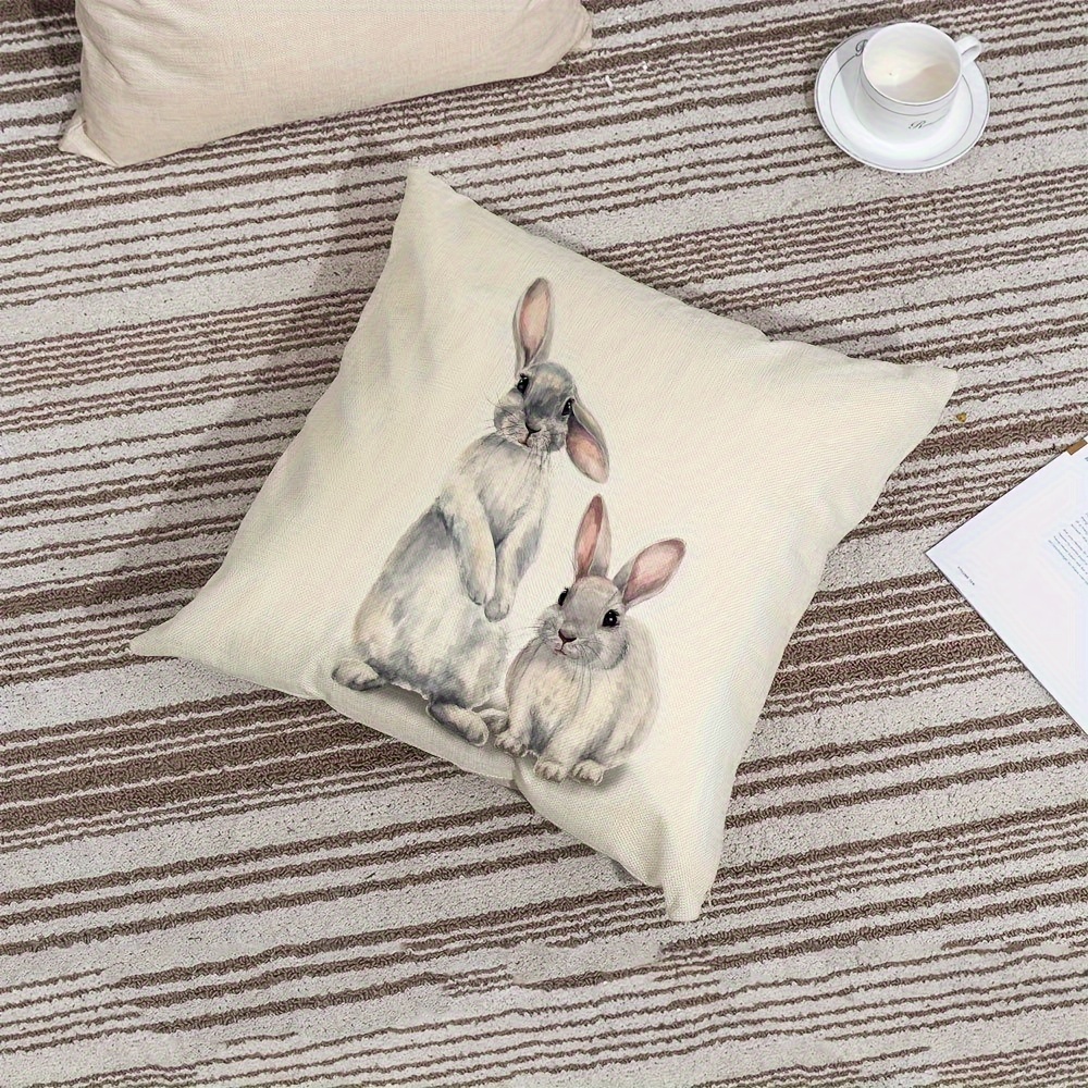 Easter Rabbits Throw Pillow Case Decoration - Temu Australia
