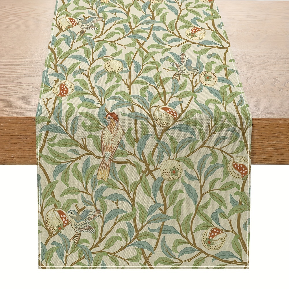 William Morris Floral Table Runner Vintage Flowers Dining - Temu